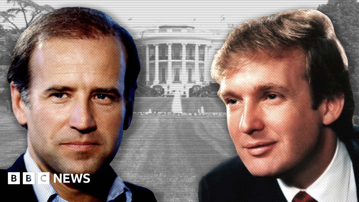 US election 2020: Trump and Biden pictured through the years - BBC News