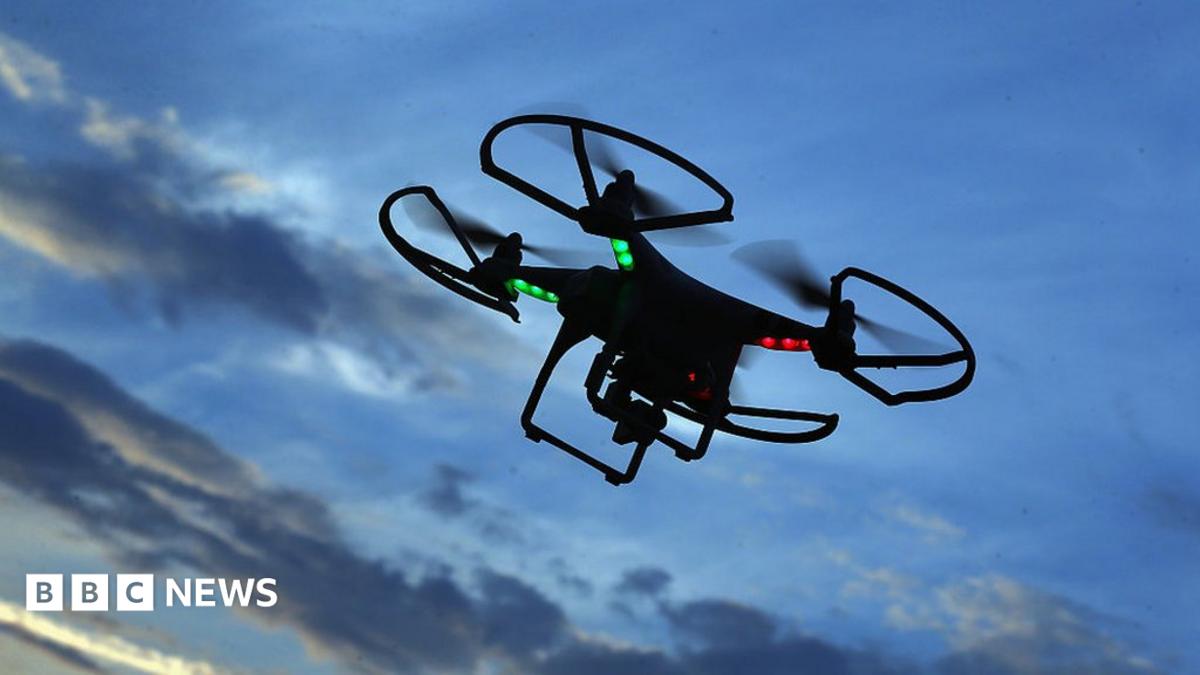 Night-flying drone squadrons baffle rural US West - BBC News