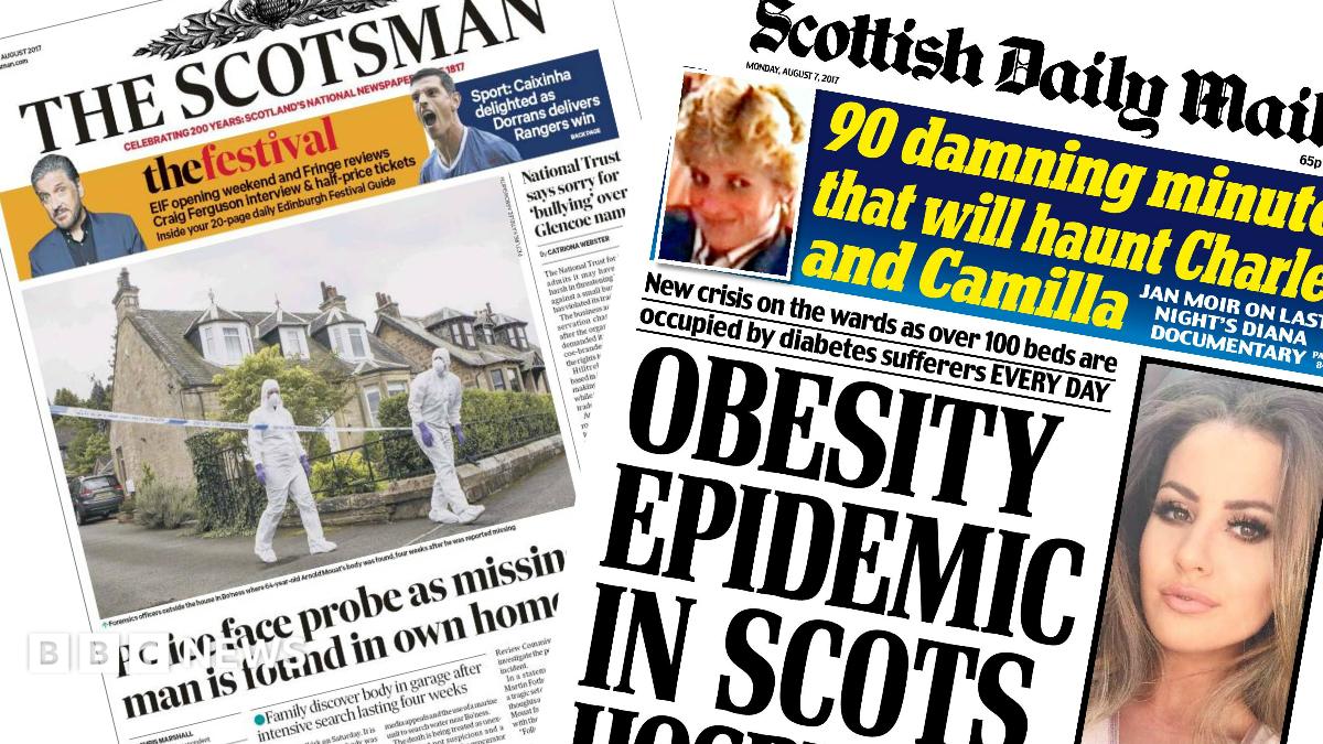 Scotland's papers: Missing man 'blunder' - BBC News