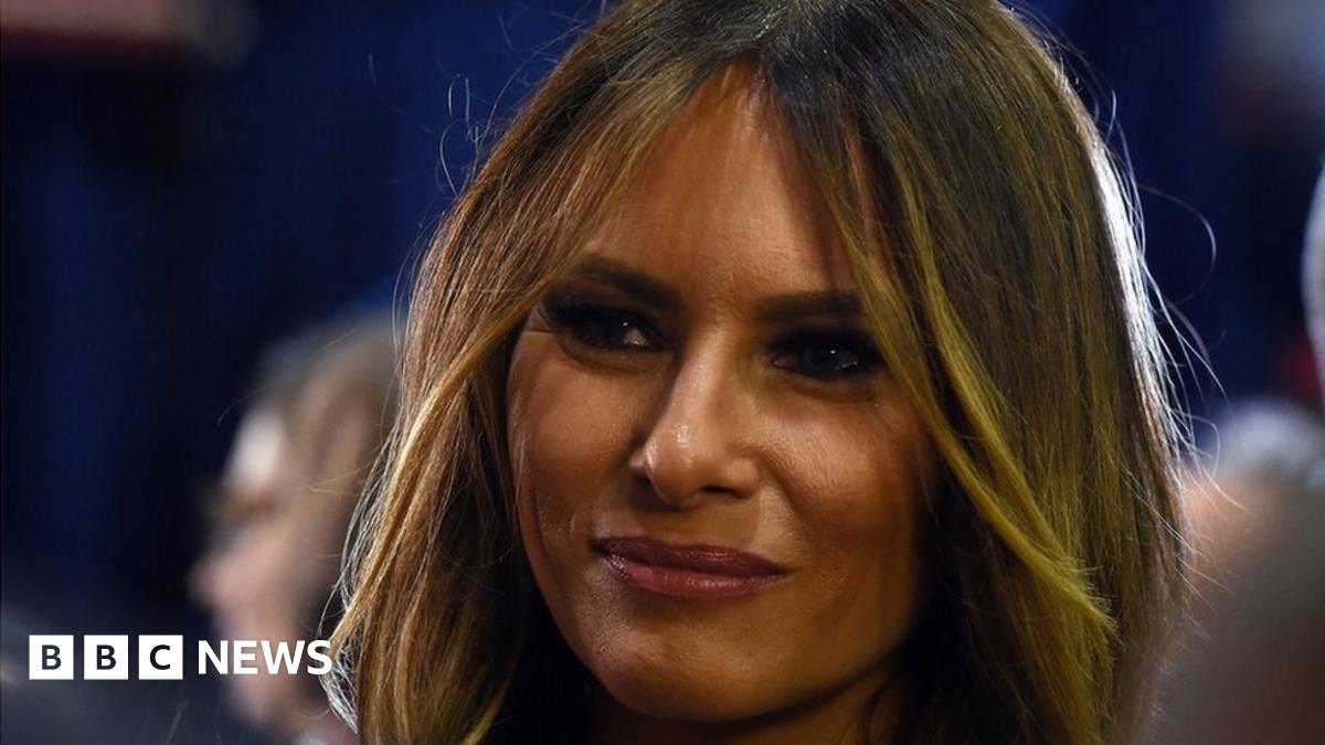 Balkans factory gives 'shoe of support' to Melania Trump - BBC News