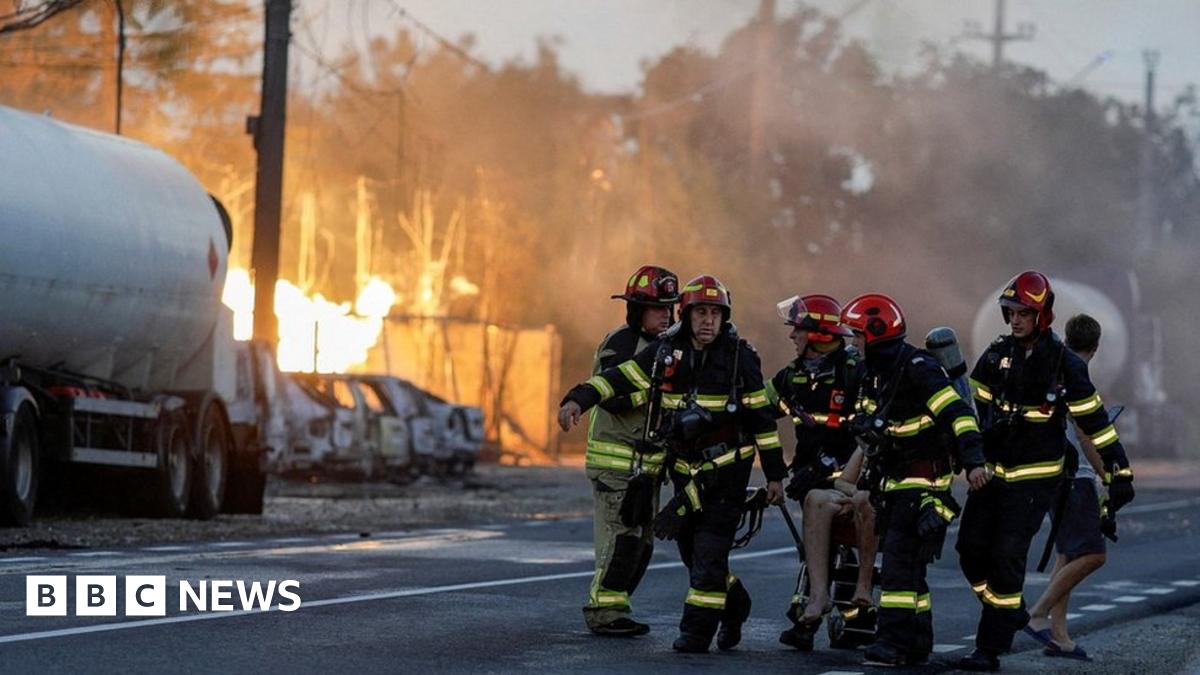 Romania explosion: Huge blasts at fuel station kill two and injure ...
