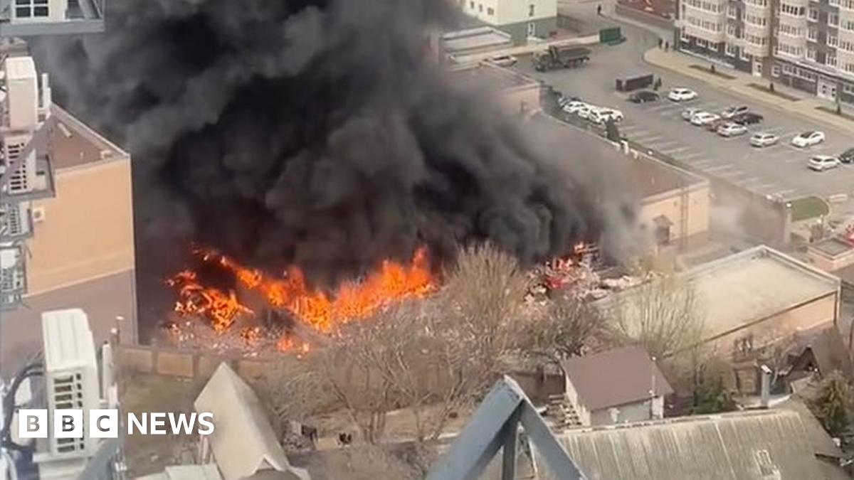 Fire at security building in Russia's Rostov-on-Don - BBC News