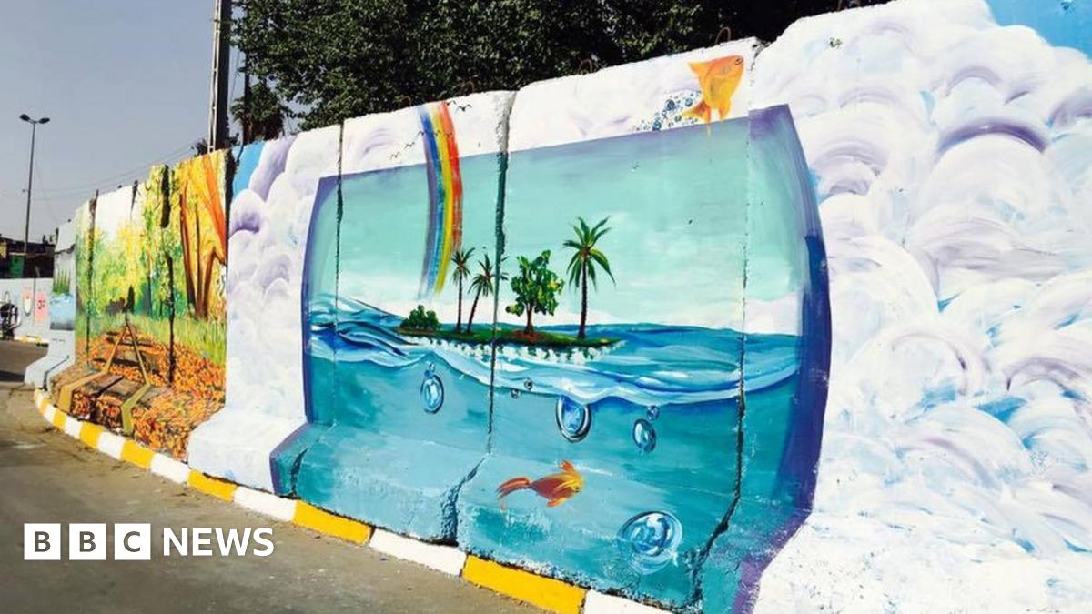 Beautifying Baghdad: Colouring in a city of walls - BBC News