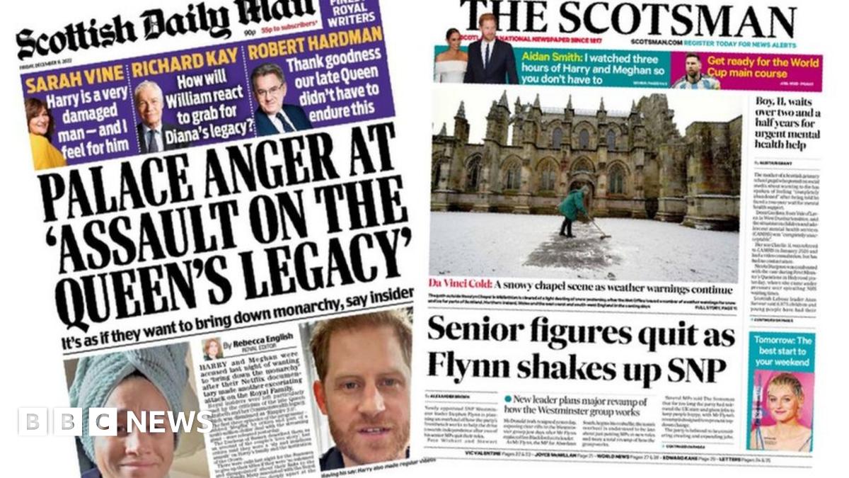 Scotland's papers: Palace Netflix anger and senior SNP figures quit ...