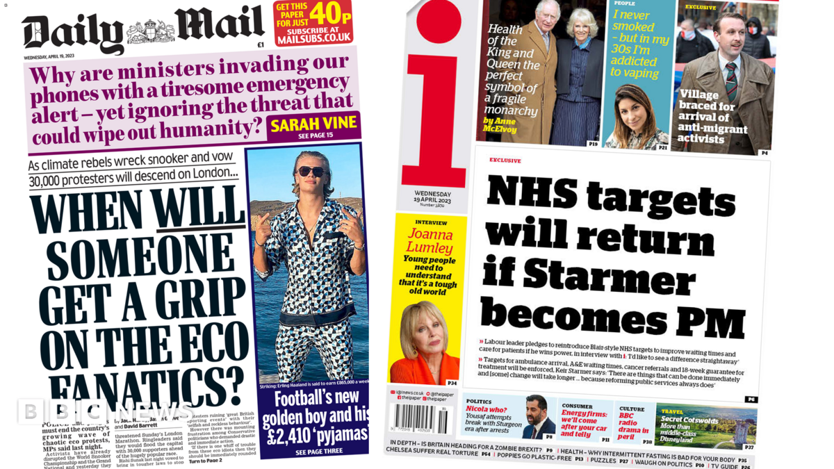 Newspaper headlines: Starmer's NHS pledge and MPs' anger over eco ...