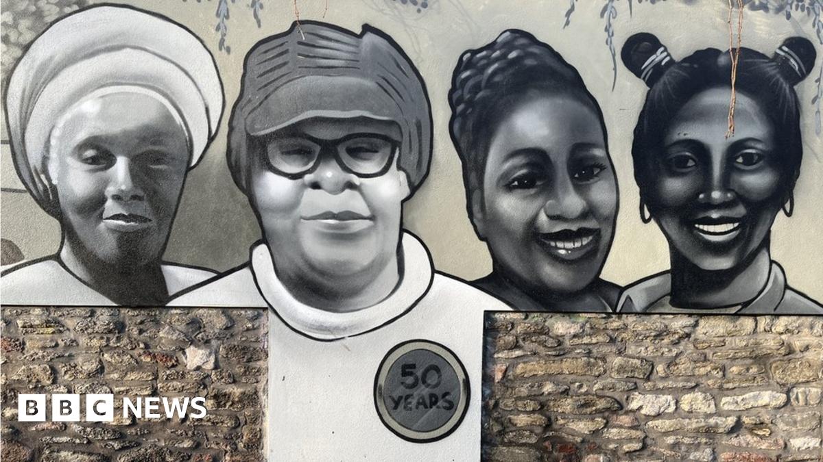 Mural celebrates 'unsung heroes' of Felix Road Playground - BBC News