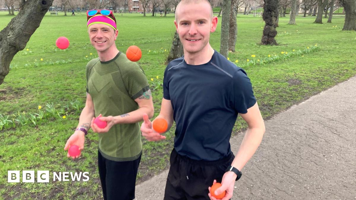 I was getting bored of running - then I found joggling - BBC News