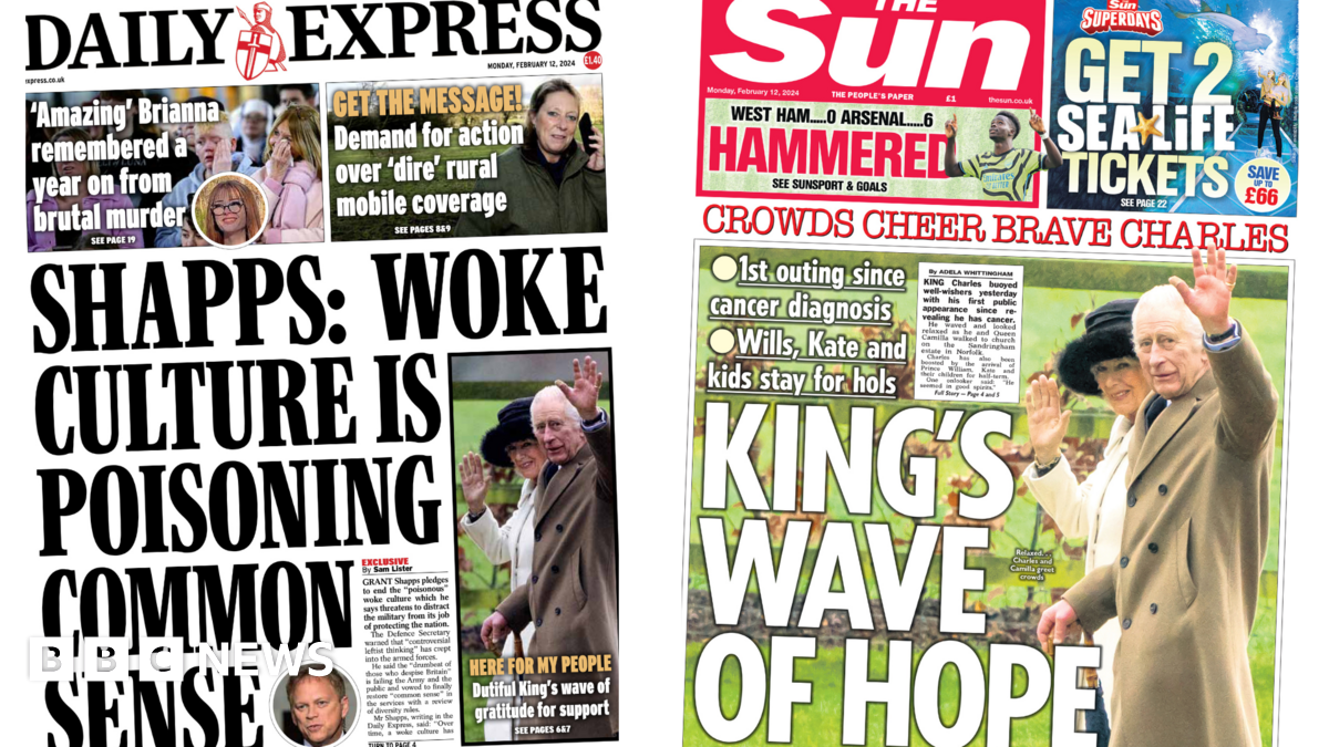 Newspaper headlines: Shapps's war on 'woke' Army and King's 'wave of ...