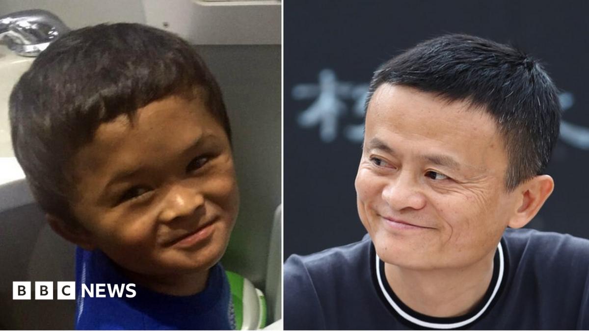 The little boy who looks like one of China's richest men - BBC News