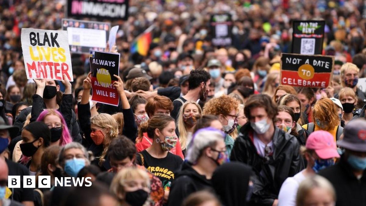 Australia Day: Thousands defy Covid rules in 'Invasion Day' protests ...
