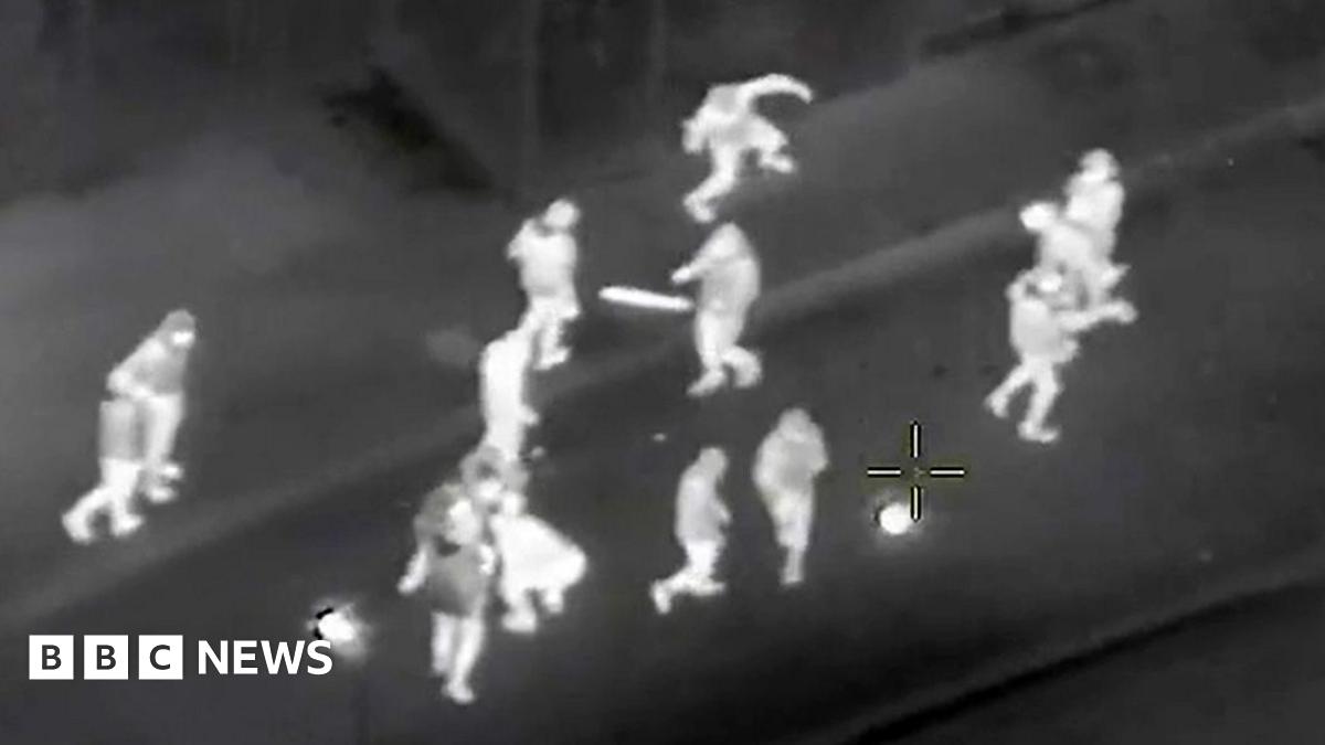 Police helicopter Edinburgh firework attacks as 19 arrested - BBC News