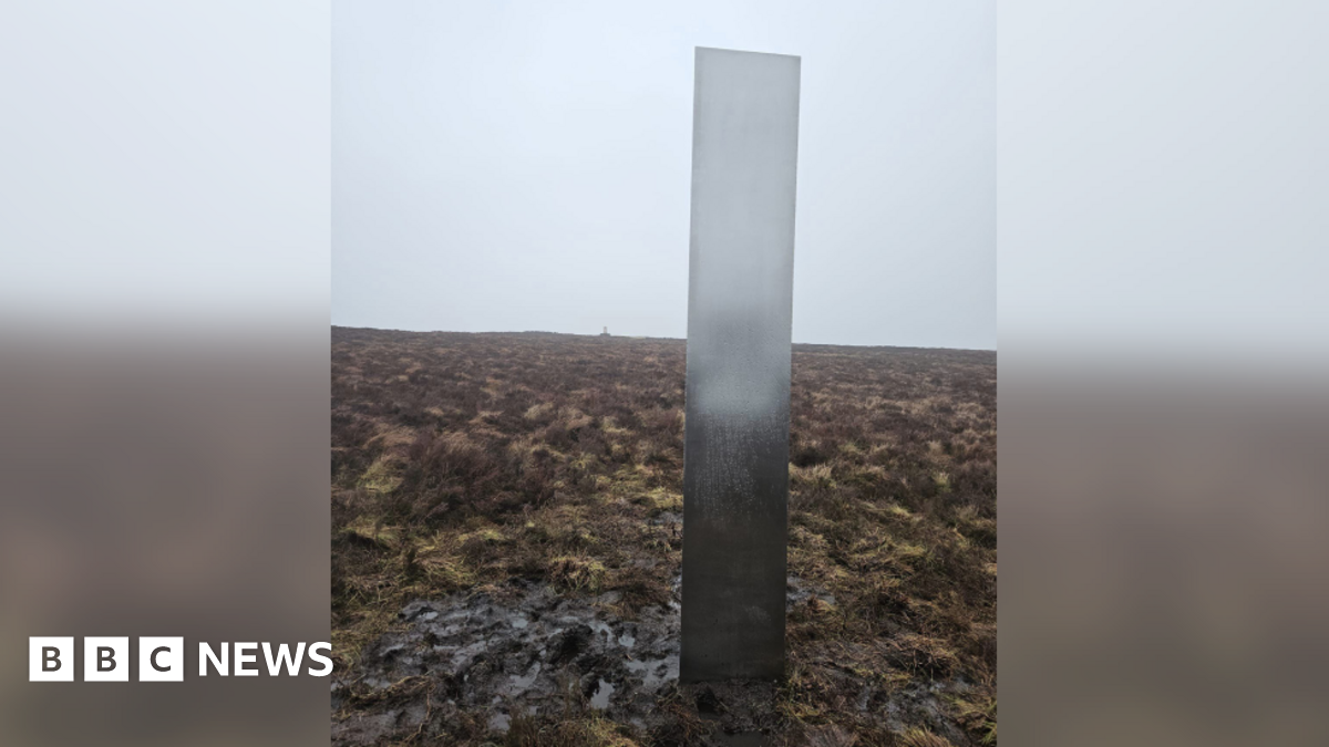 Mysterious monolith appears on Welsh hilltop - BBC News