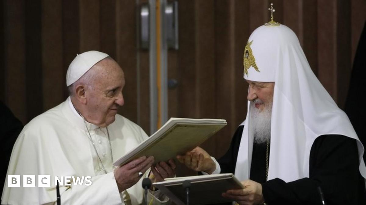 Unity call as Pope Francis holds historic talks with Russian Orthodox ...