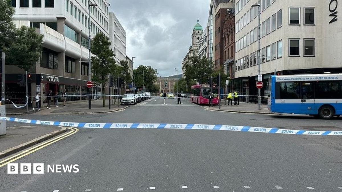 Belfast: Man in hospital after incident involving bus - BBC News