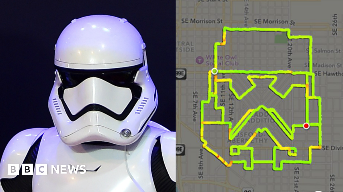Runner's routes make Star Wars maps - BBC News