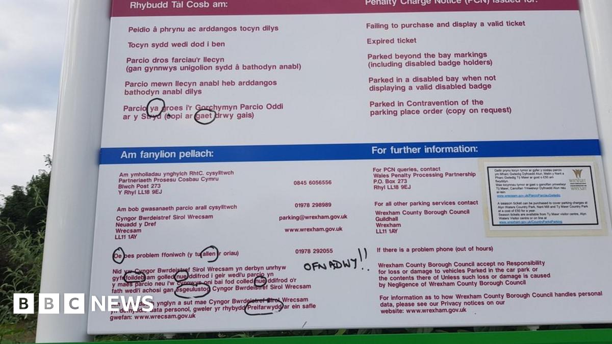 Wrexham council criticised over Welsh sign errors - BBC News