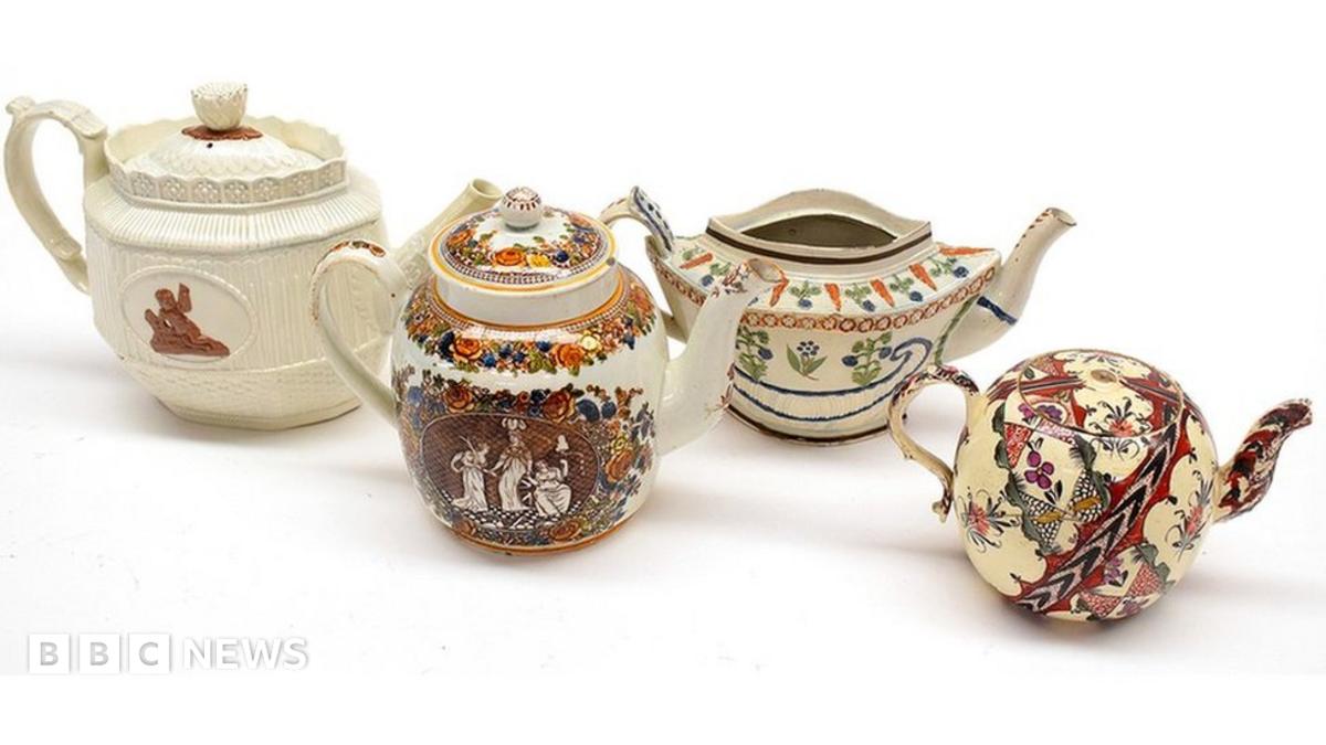 Antique teapot collection fetches £80k at auction - BBC News