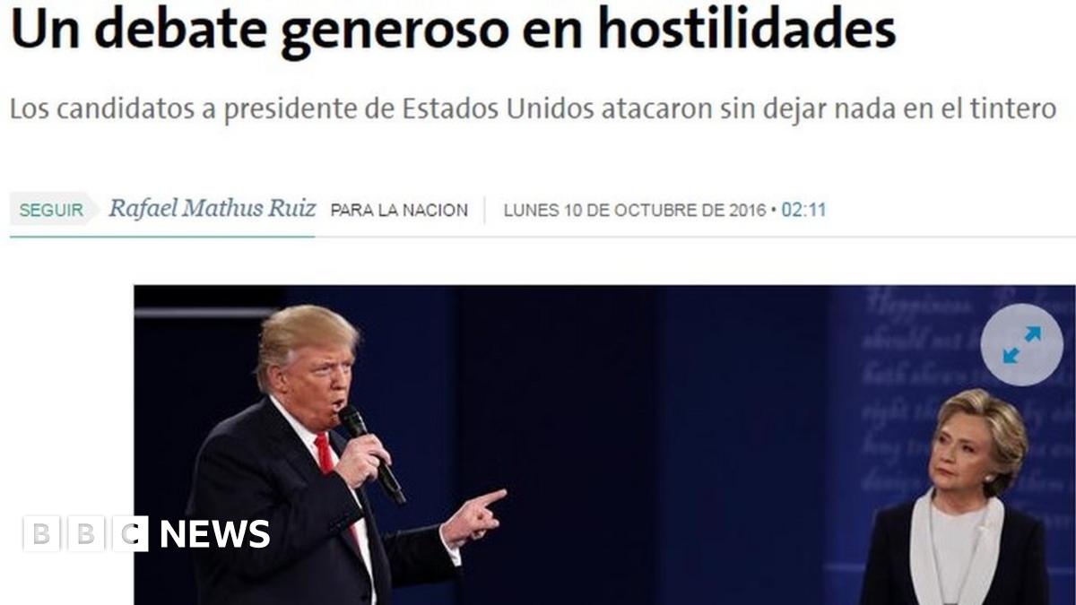 Trump v Clinton: World's media see no clear winner - BBC News