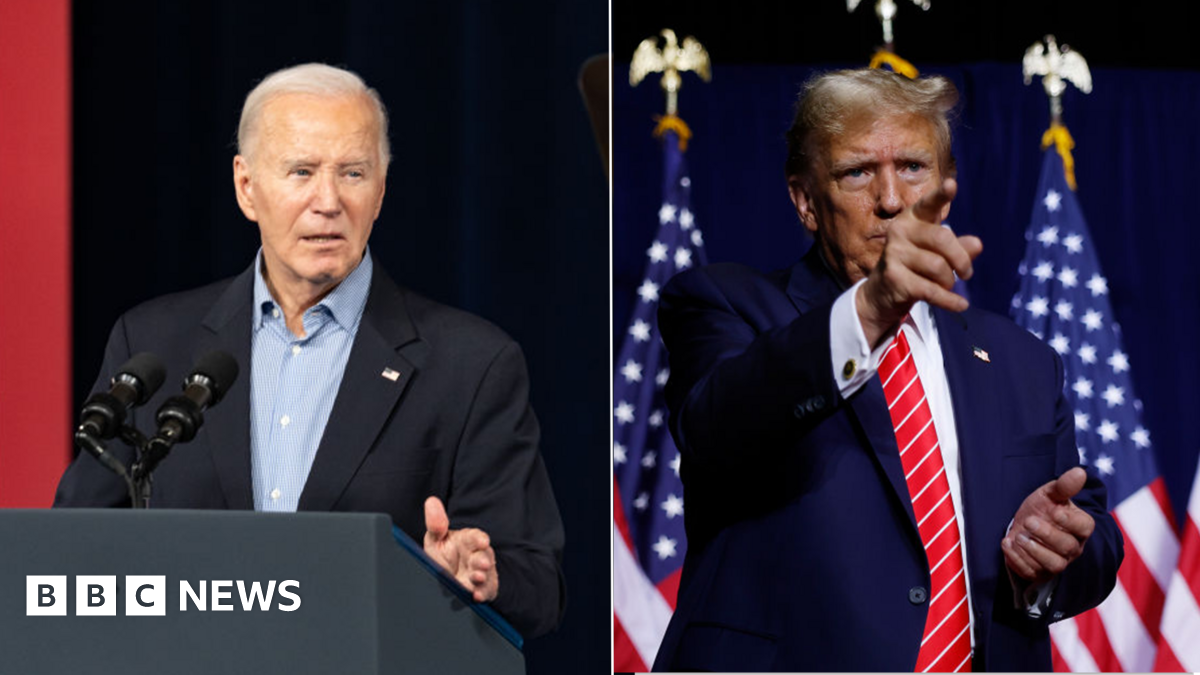 Biden and Trump rally in Georgia as 2024 rematch looms - BBC News