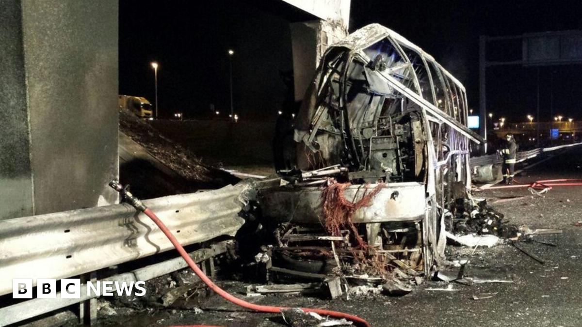 Italy school bus crash teacher's children die - BBC News