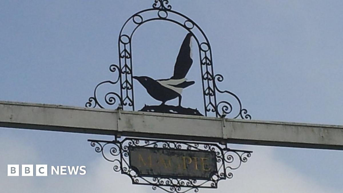 Suffolk's A140 Magpie pub sign fundraising bid starts - BBC News