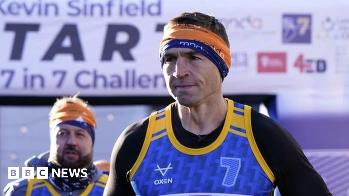 Kevin Sinfield starts new MND charities ultra-marathon challenge - BBC News