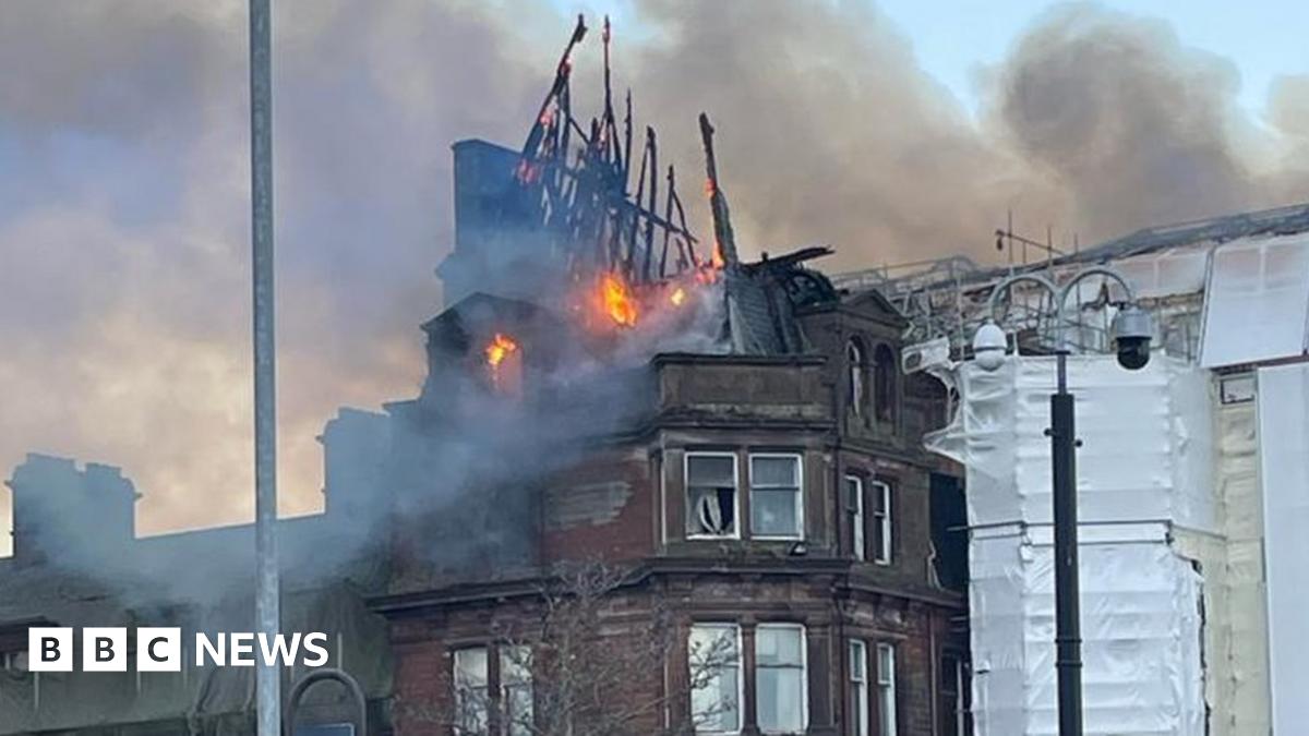 Ayr station hotel fire: Commuters hit as blaze burns through night ...