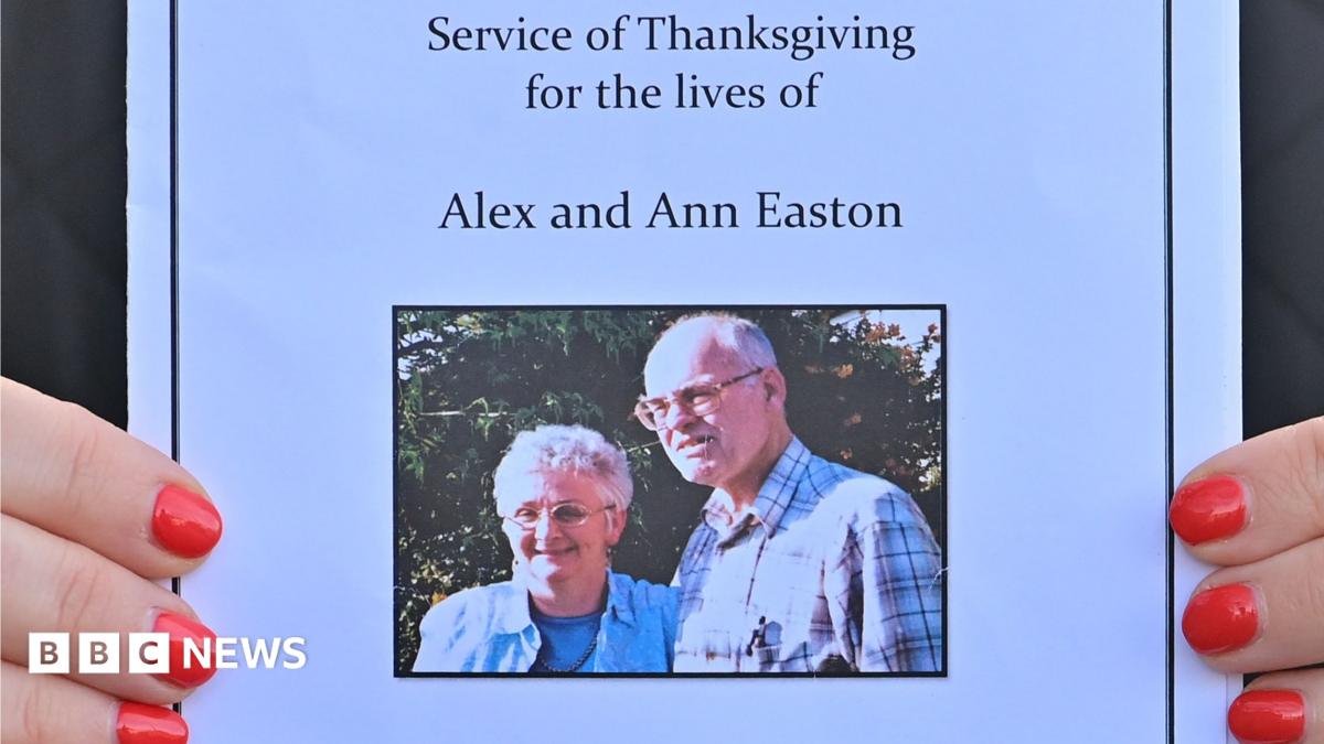 Alex Easton's parents' funeral takes place in Bangor - BBC News