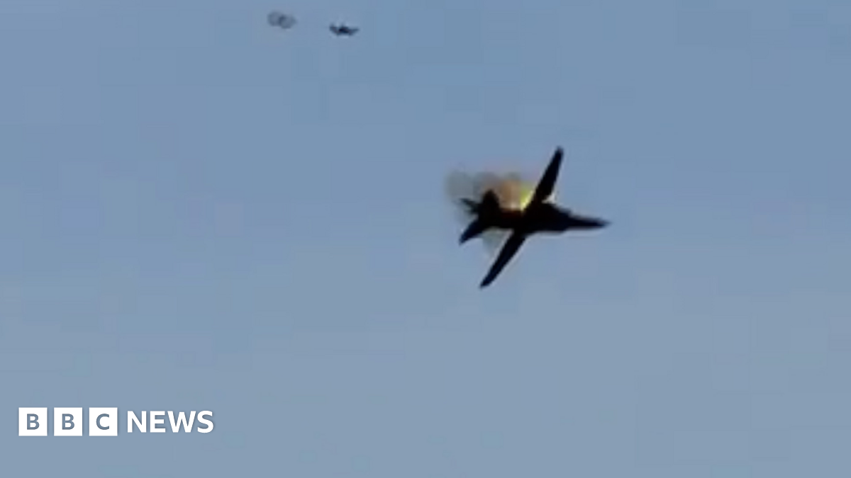 Michigan air show: MiG-23 jet crashes moments after two occupants eject ...
