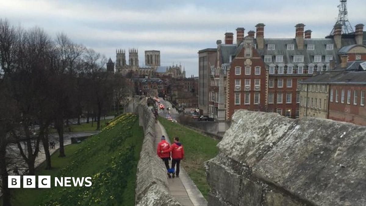 Harry Gration and Paul Hudson complete three-legged Sport Relief walk ...