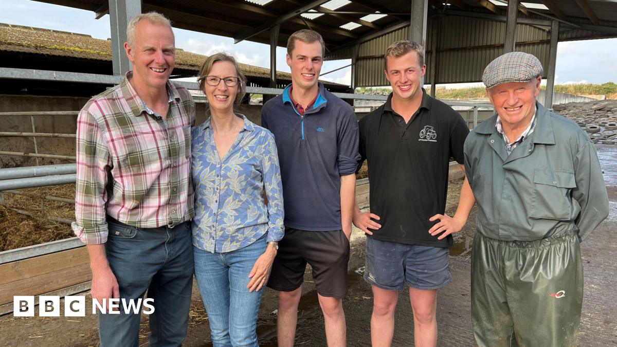 Labour of love for three generations of Cornish farming family - BBC News