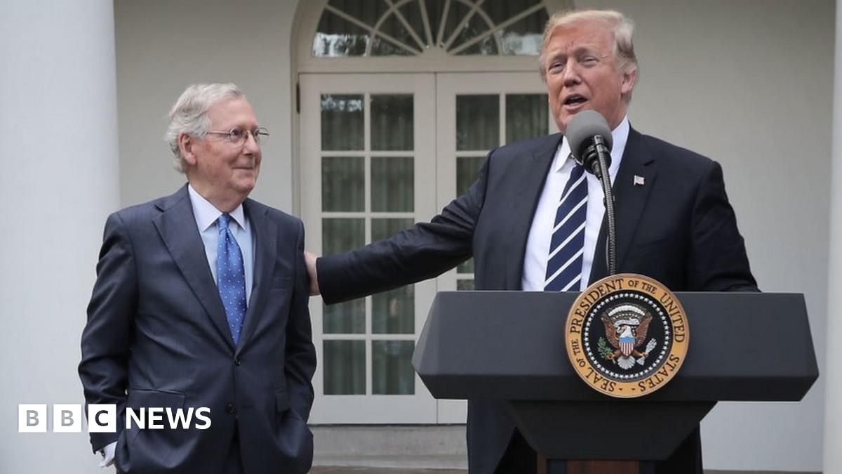 Trump attacks "dour" leader Mitch McConnell - BBC News