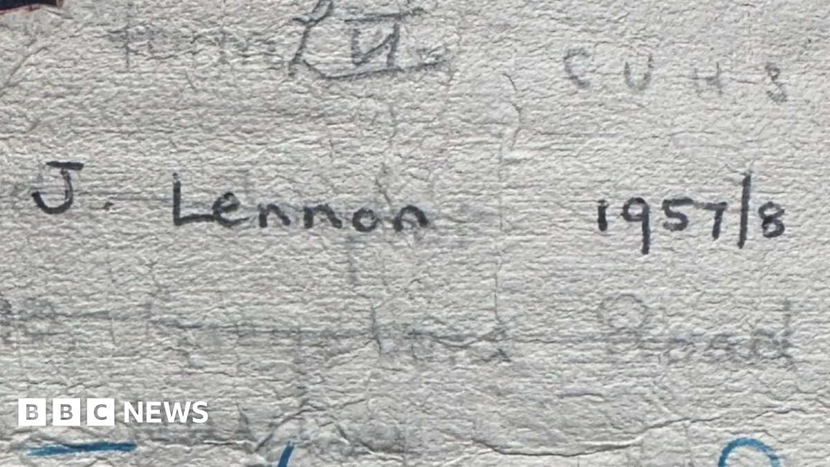 John Lennon's school doodles unearthed for new tour - BBC News