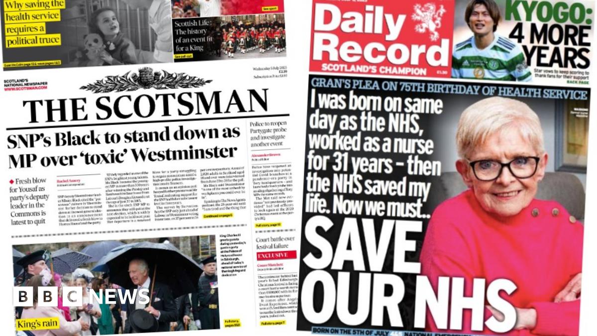 Scotland's papers: SNP MP quits 'toxic' Commons and 'save our NHS ...