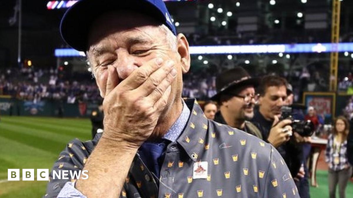 Chicago Cubs: Bill Murray shares fans' joy - BBC News