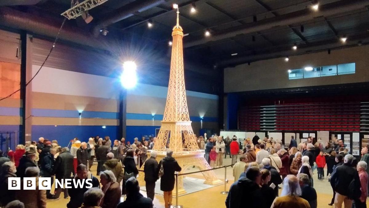 World record for matchstick Eiffel Tower after U-turn - BBC News