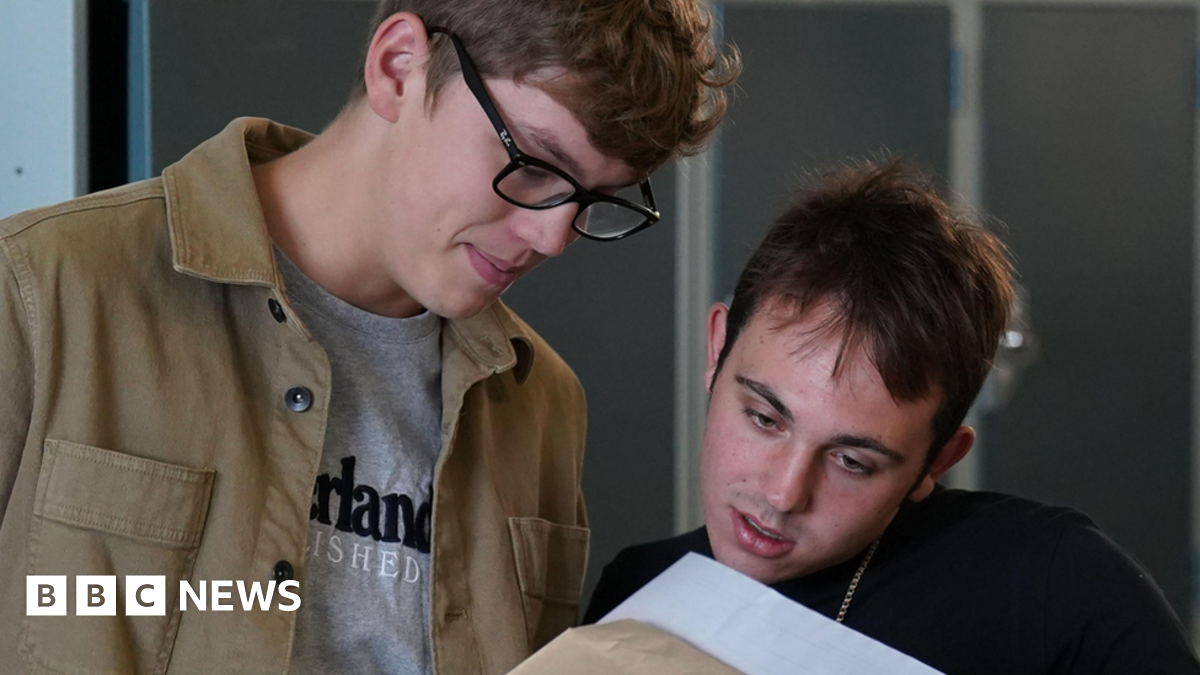 Top A-levels fall, with steepest drop in England - BBC News