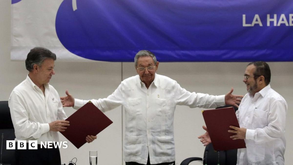 Colombia Farc: Peace deal signing date announced - BBC News