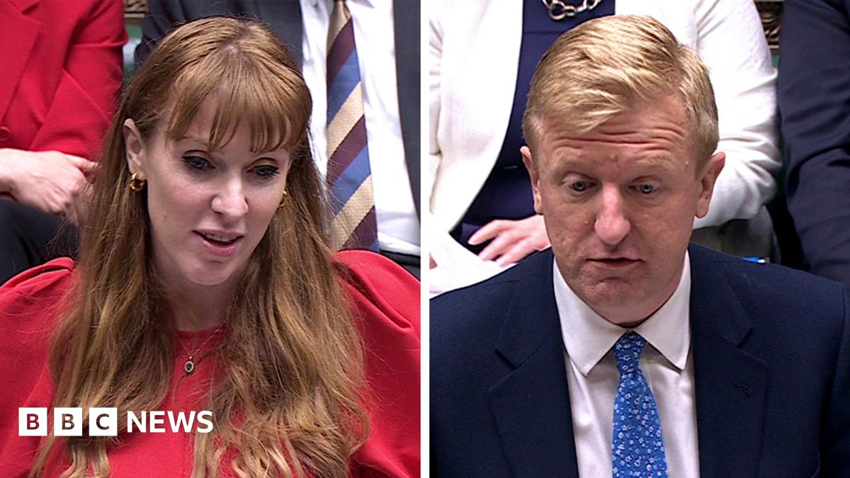 Oliver Dowden and Angela Rayner row over housing at PMQs - BBC News