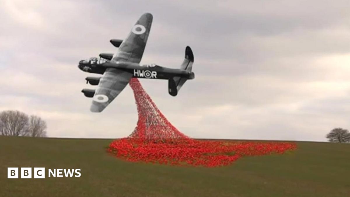 Dambuster George 'Johnny' Johnson at ceremony for RAF sculpture - BBC News