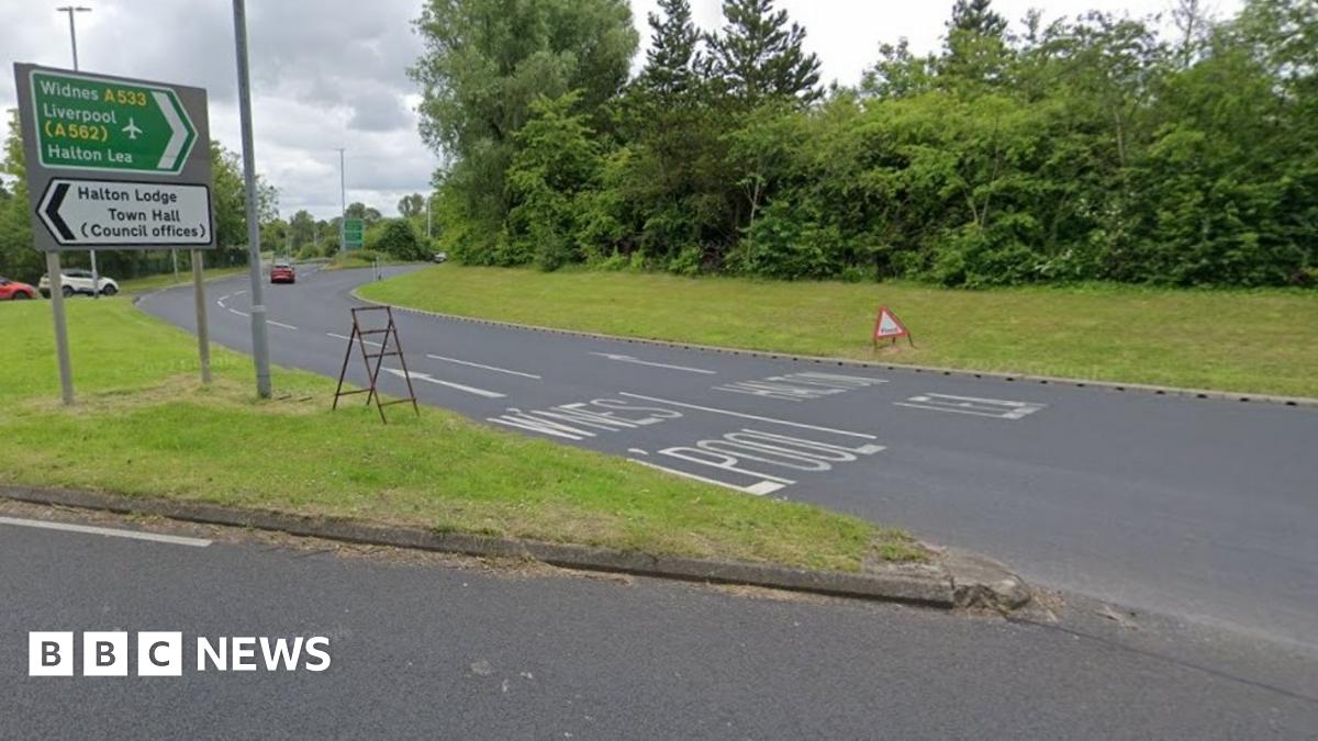 Pedestrian, 65, critical after Runcorn roundabout crash - BBC News
