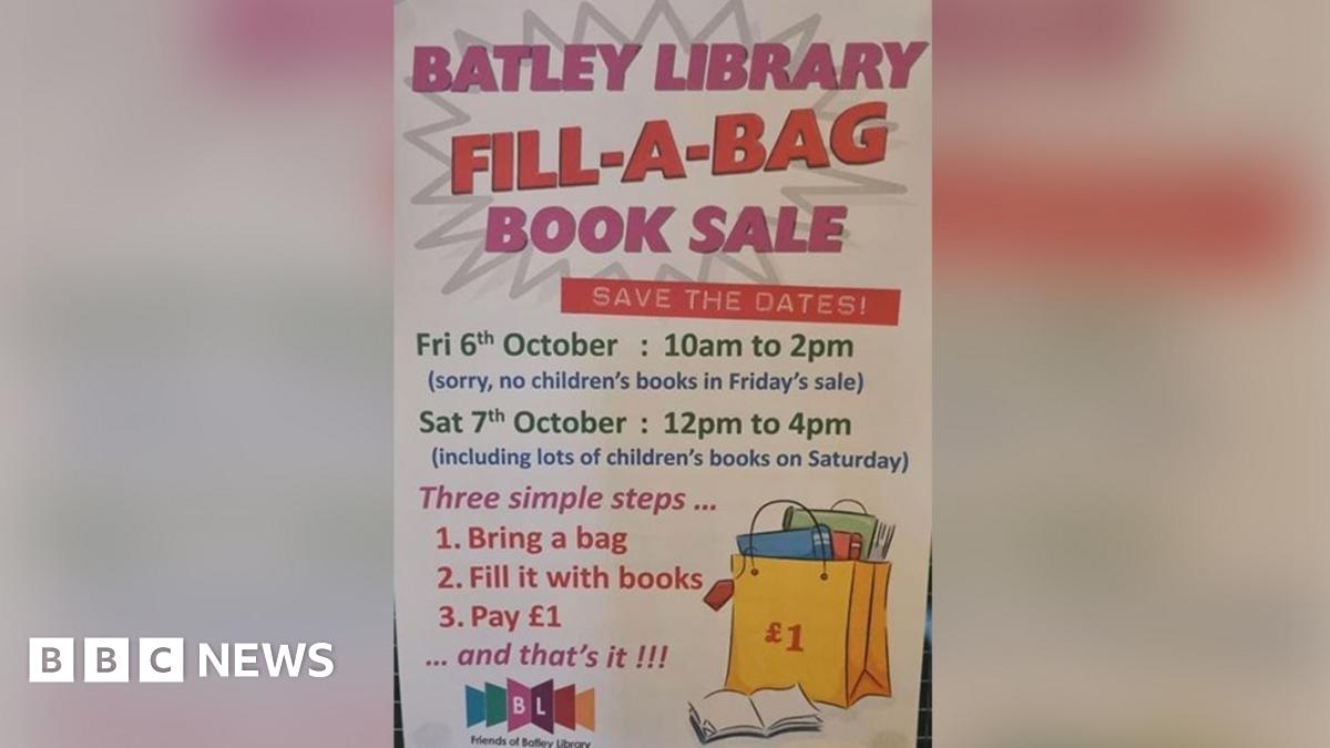 Batley Library's shelves 'decimated' by book sale mix-up - BBC News