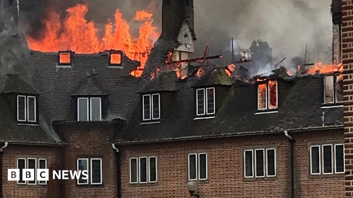 Newcastle arson arrest after serious fire at Henderson Old Hall - BBC News