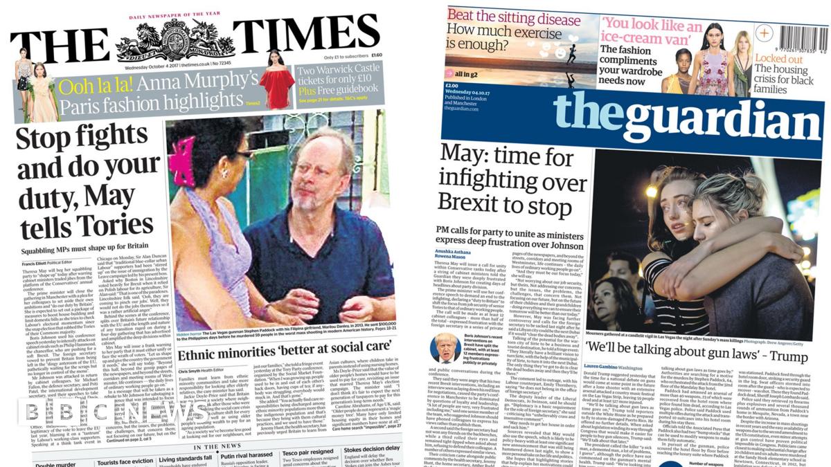 Newspaper headlines: 'Stop fights and do your duty' - BBC News