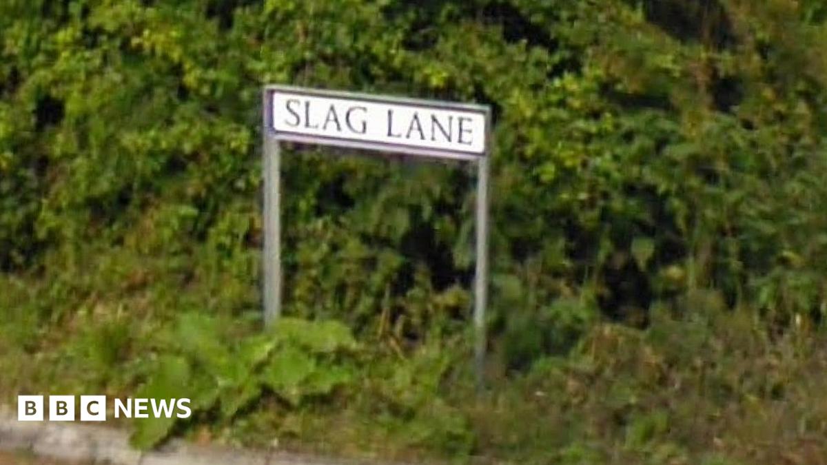 Westbury's controversial Slag Lane signs to be reinstated - BBC News