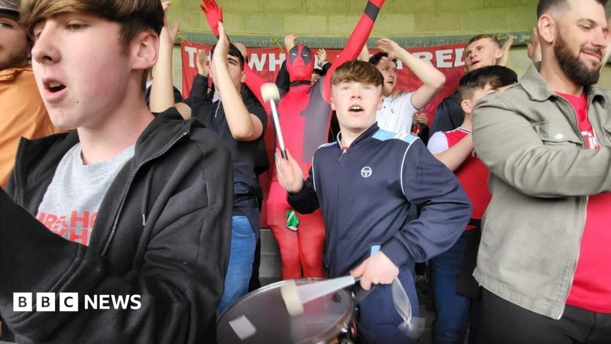 Wrexham schoolboy, 16, bangs the drum for promoted club - BBC News