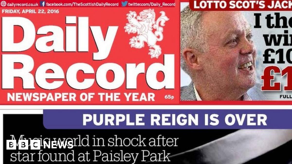 The Daily Record is named Scottish newspaper of the year - BBC News