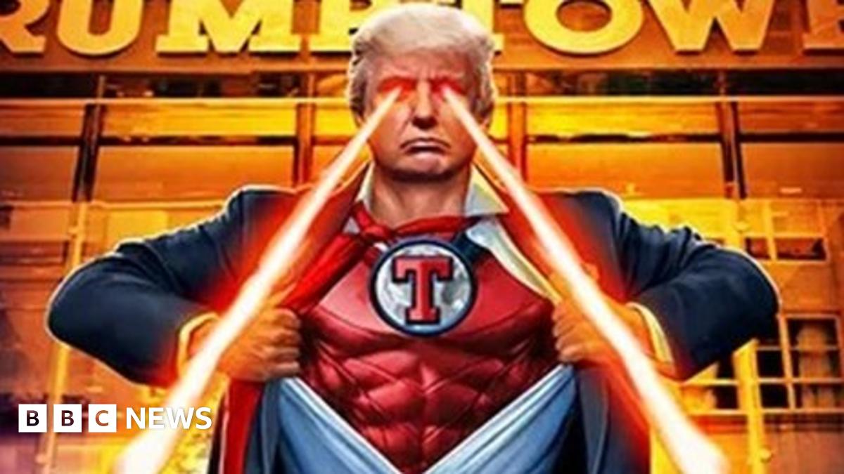 Former US President Donald Trump sells out NFT trading cards - BBC News