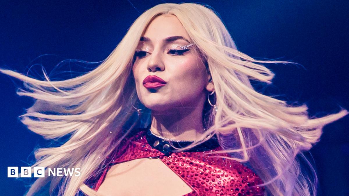 Ava Max says stage invader scratched her eye during LA concert - BBC News