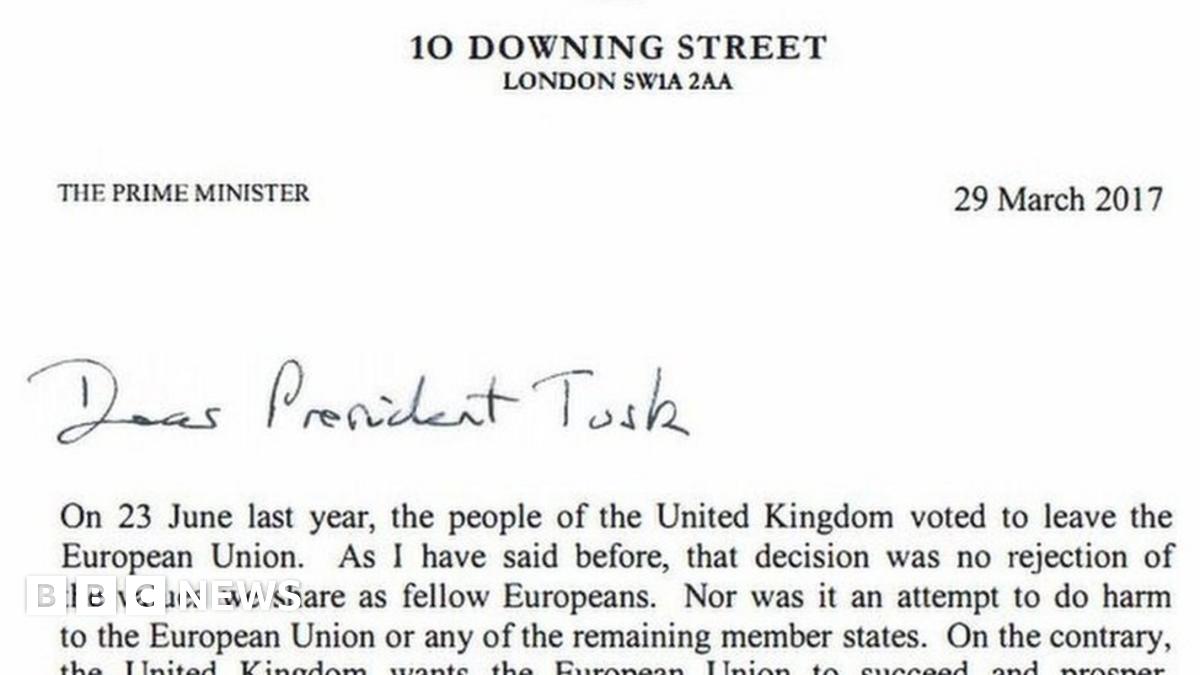 Key points from the Article 50 letter - BBC News